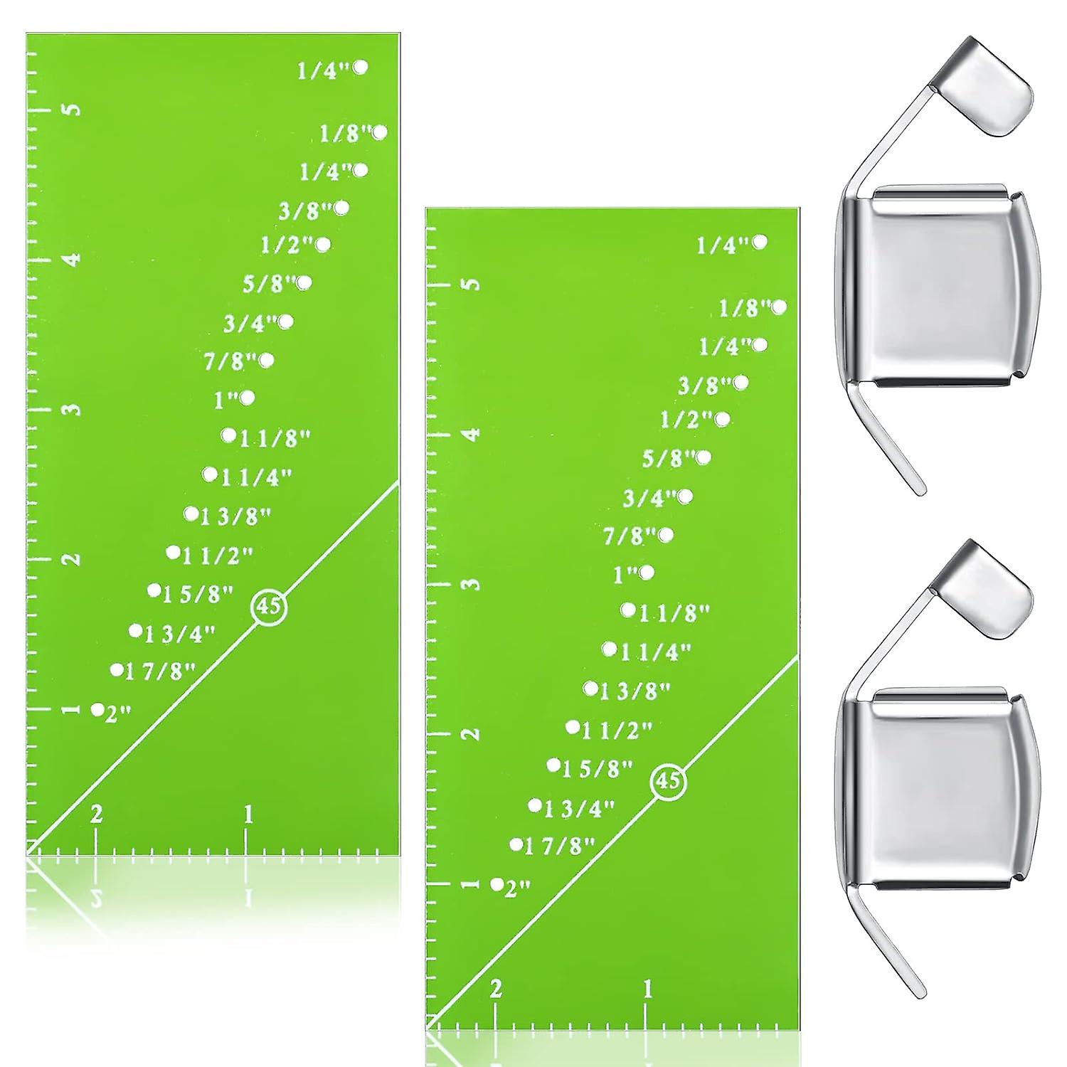 4 Pieces Seam Guide Ruler Set Include 2 Quilting Seam Guide Ruler Sew ...