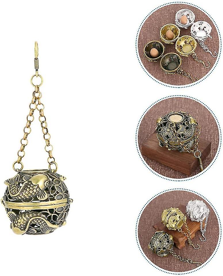 Incense Burner Hanging Censer Incense Burner with Chain Brass Incense ...