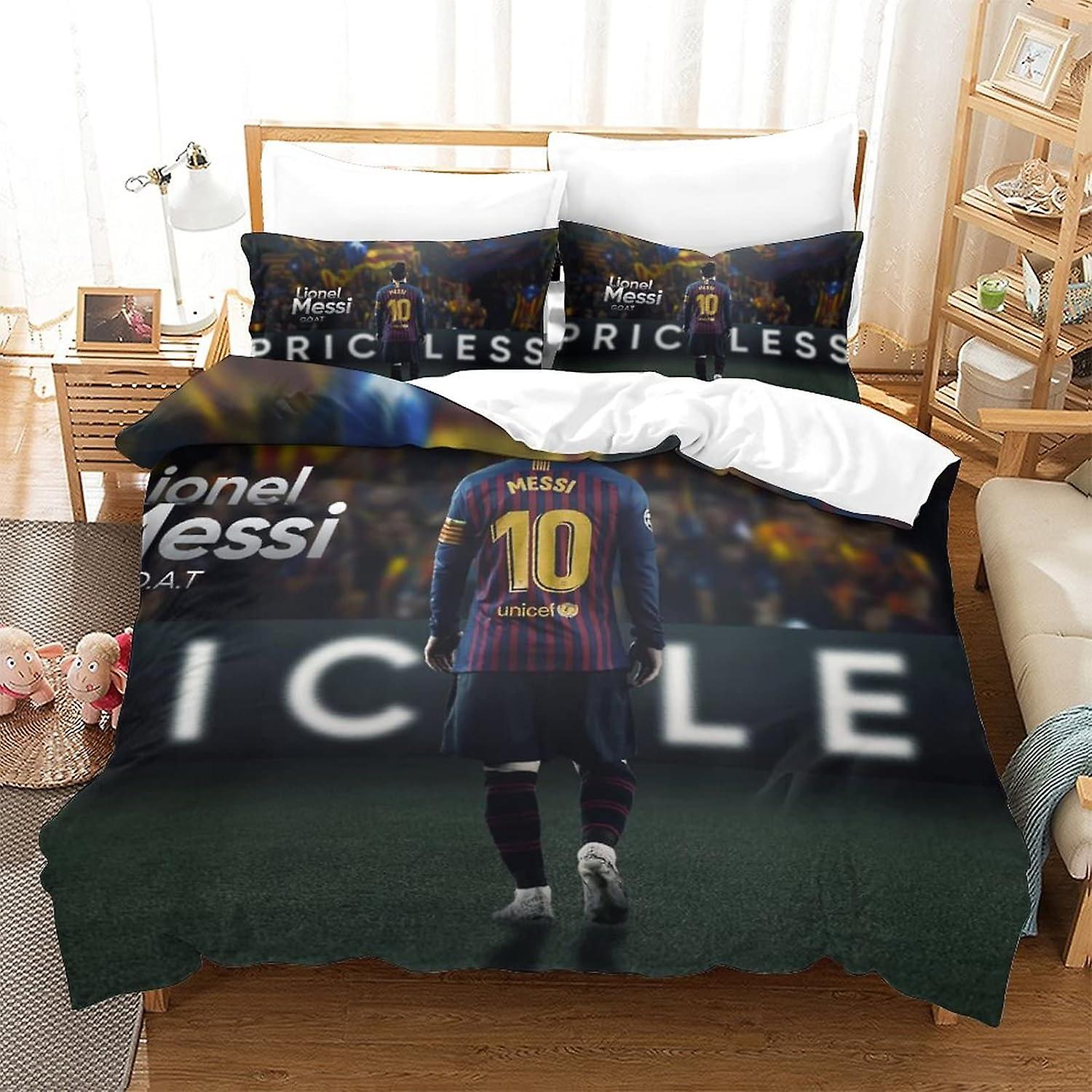 PGtaa Messi Bedding Sets Duvet Cover Football Superstars Bed Set ...