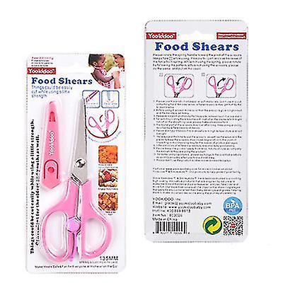 Pink baby food supplement scissors, stainless steel children's food ...