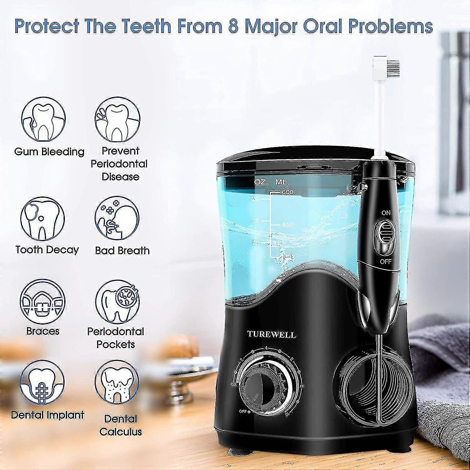Water Dental Oral Irrigator For Teeth/braces,10 Pressure Levels Water ...
