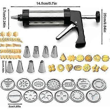 Hywell Professional Stainless Steel Pastry Syringe Biscuit Press Pastry ...