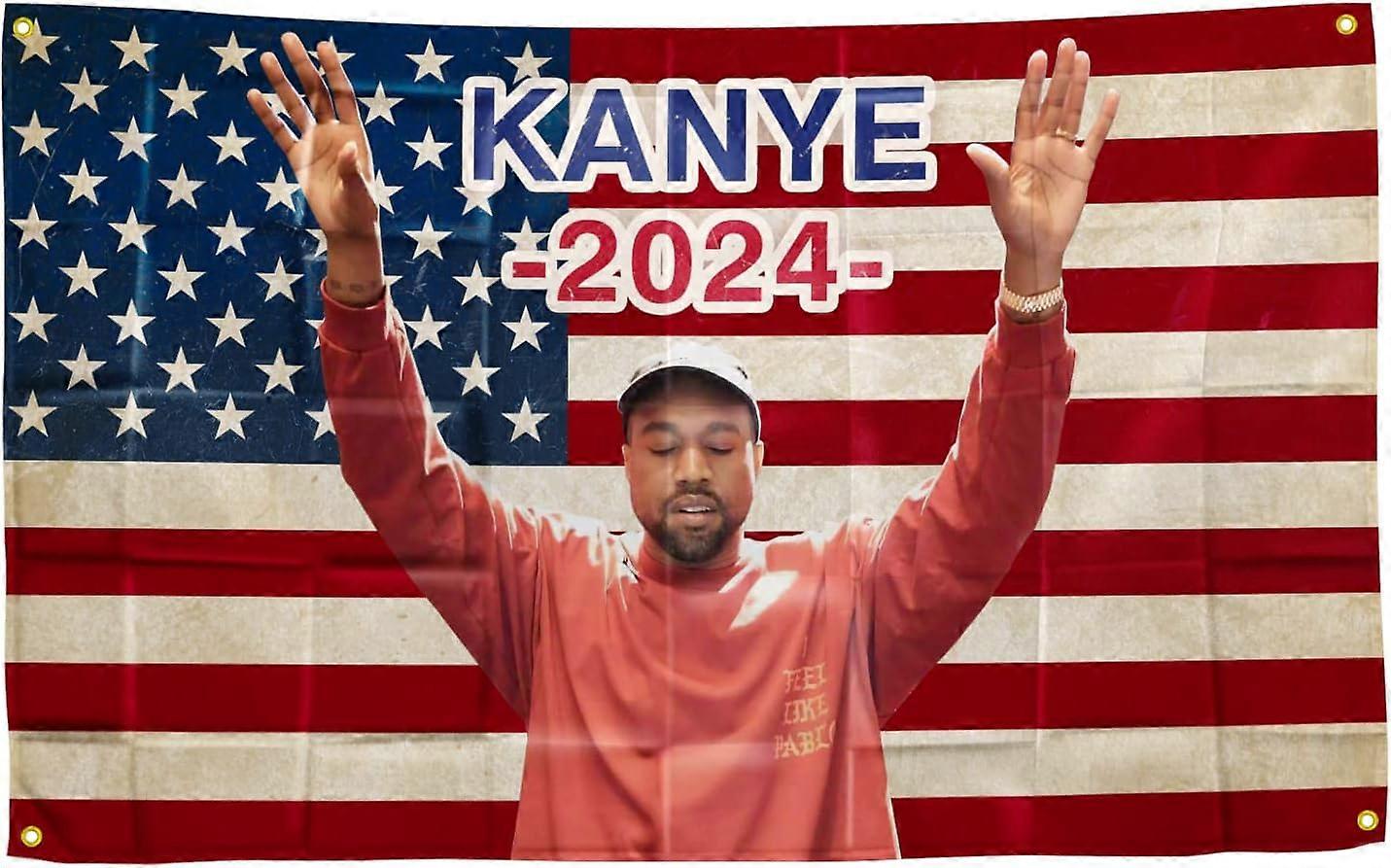 Kanye Flag Kanye 2024 American Flag 3x5 Feet College Dorm Room Decor ...