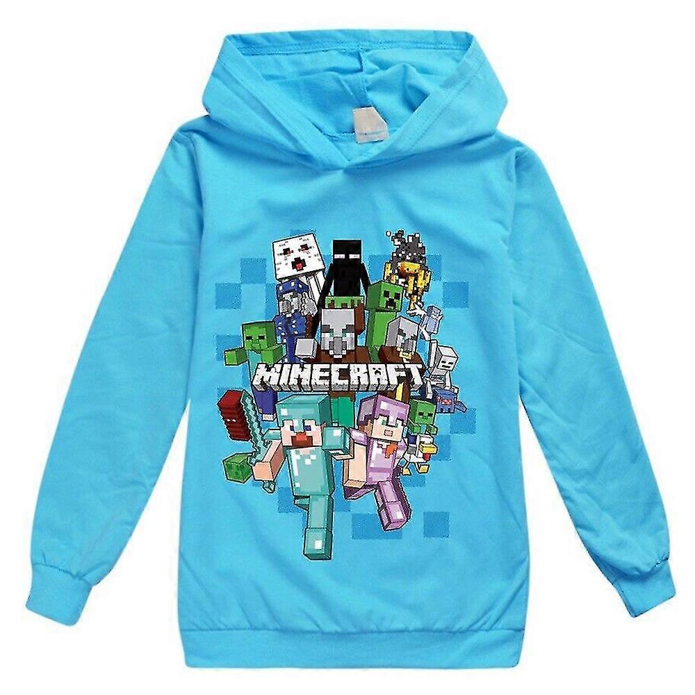 Minecraft Kids Print Hoodie Casual Long Sleeve Hooded Sweatshirt Tops ...