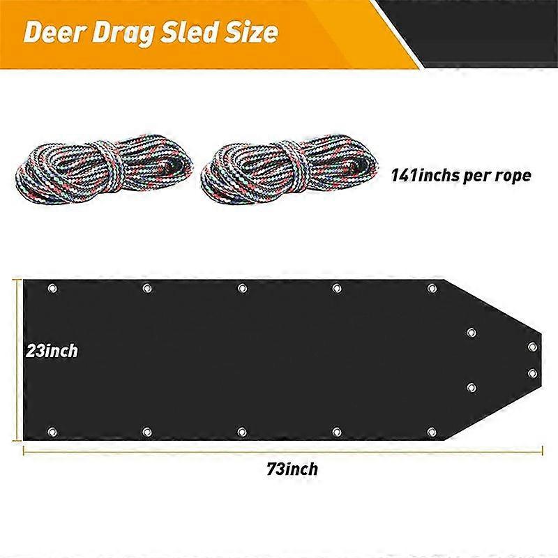 Multi-Purpose Utility Sled Portable Ice Fishing Sled With Rope Deer ...