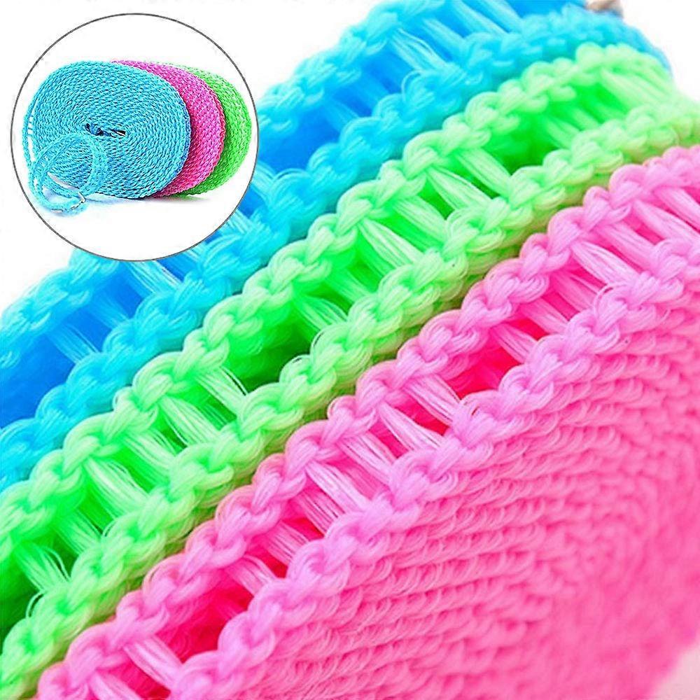3 Pcs Windproof Clothesline Non-Slip Clothesline Nylon Washing Line ...
