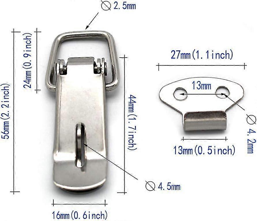 8 Pieces Lever Latch Spring Catch Latch Toggle Stainless Steel For Tool ...