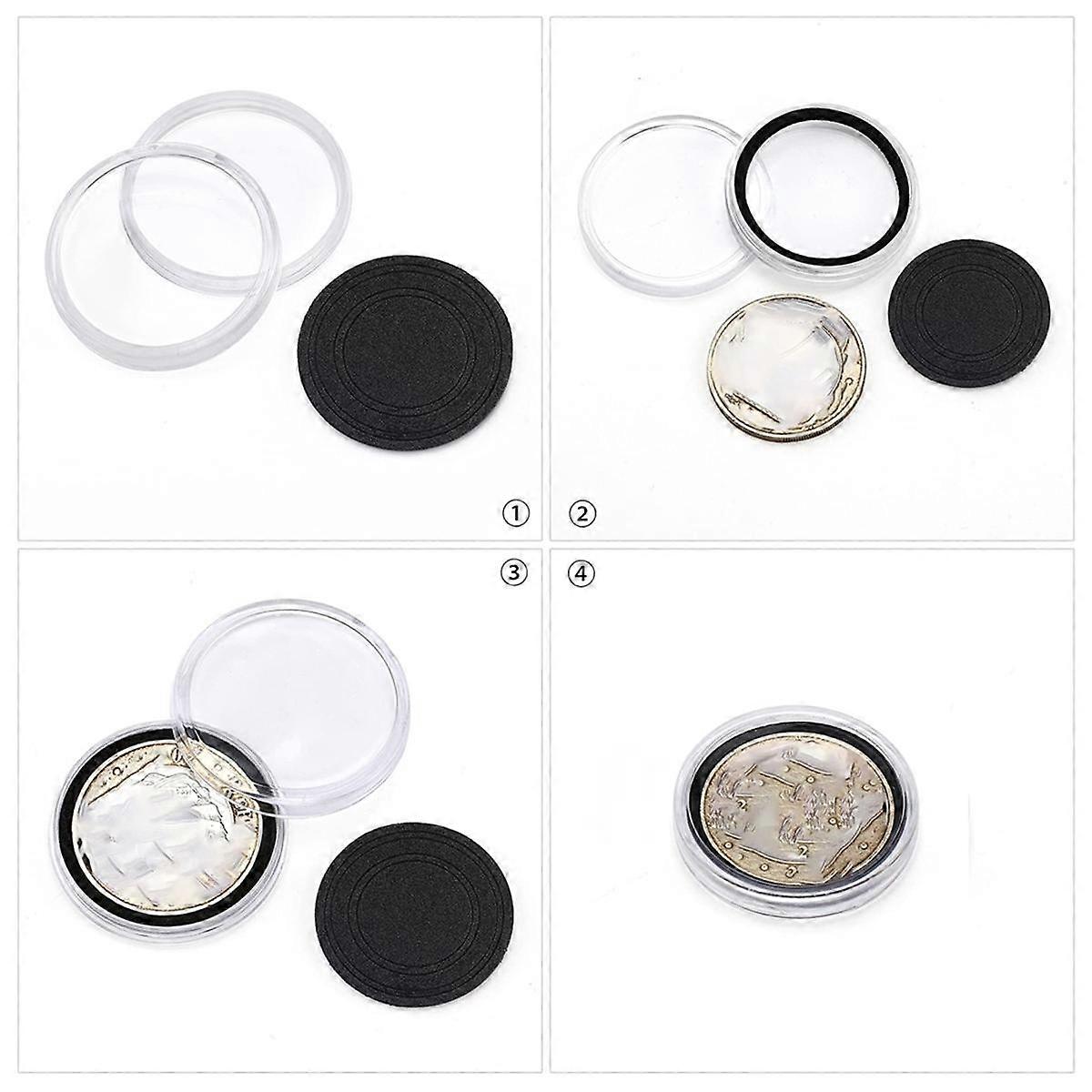 100 Pieces 30mm Coin Capsules and 5 Sizes (17/20/25/27/30mm) Protect ...