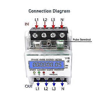 3 Phase 4 Wire Energy Meter 220/380v 5-80a - Energy Consumption Kwh ...