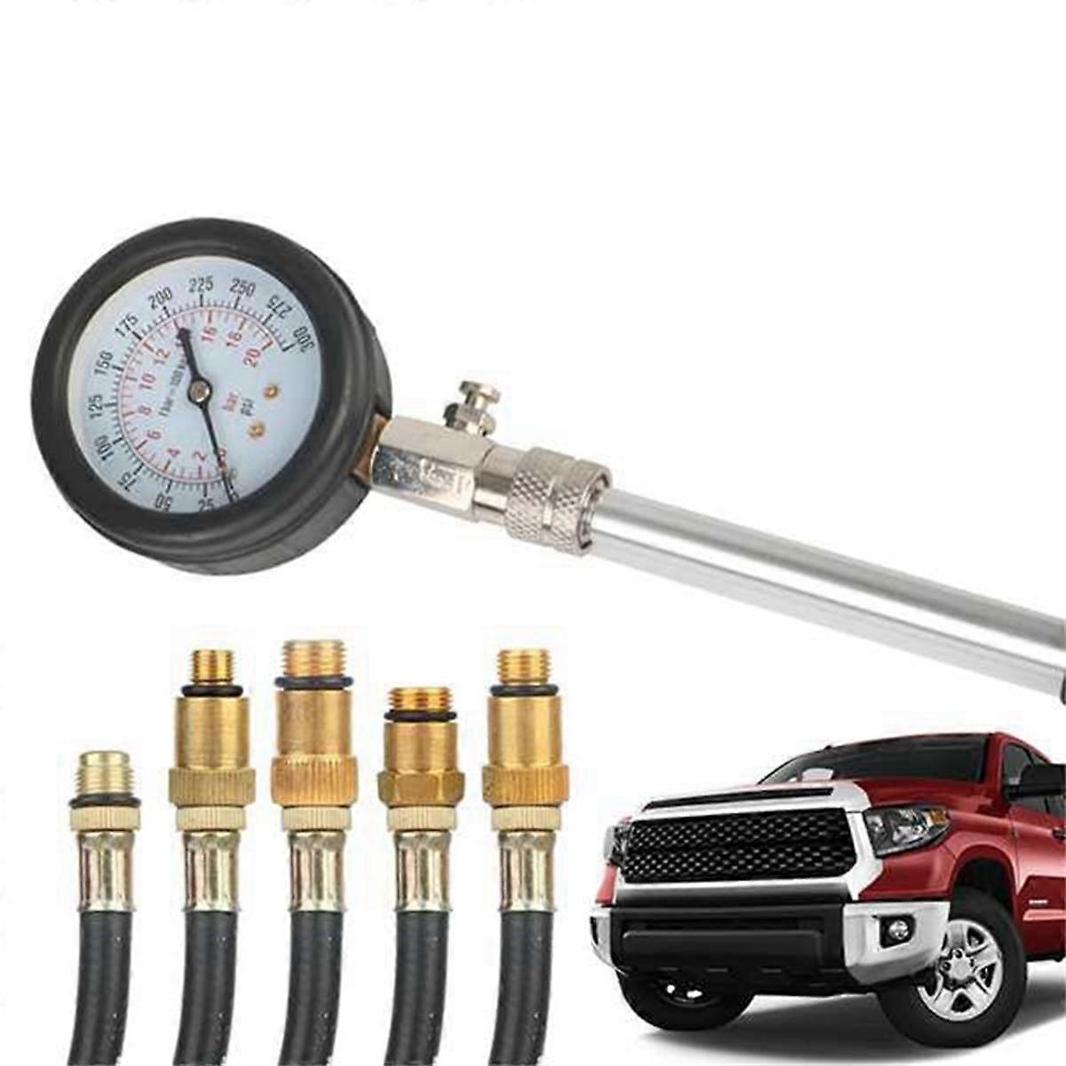 Car Motorcycle 0-300psi Gasoline Engine Compression Tester Auto Petrol ...