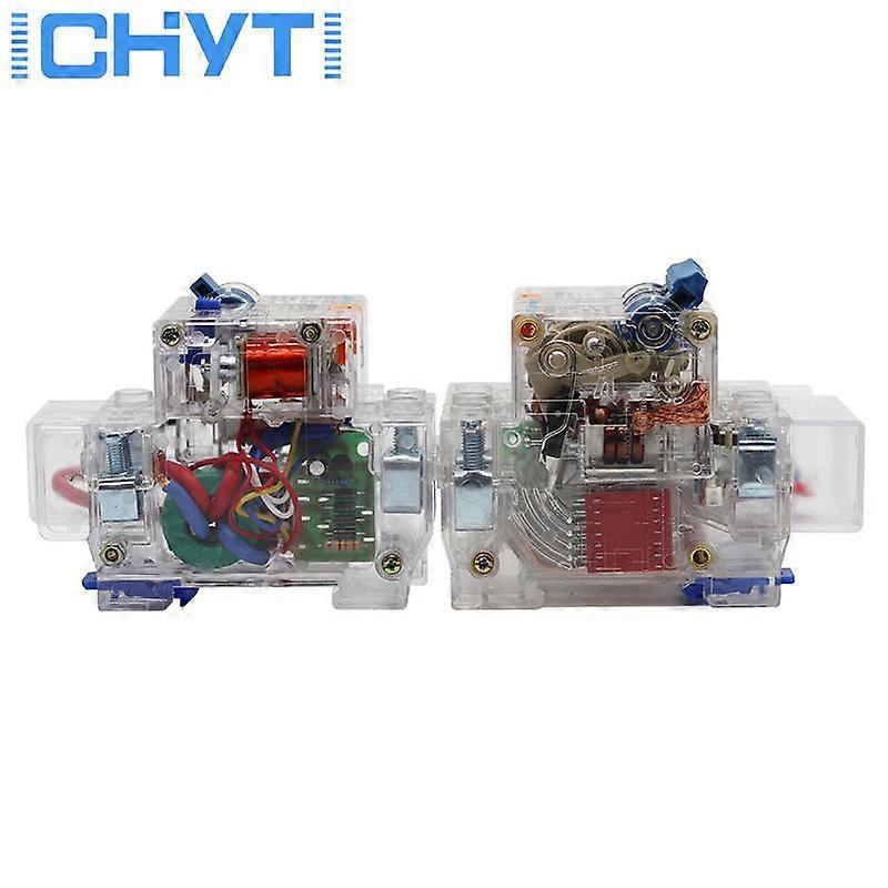 2 Pole DZ47LE NBT1LE 10A 16A 20A 25A 32A 40A 50A 63A transparent residual current earth leakage ...