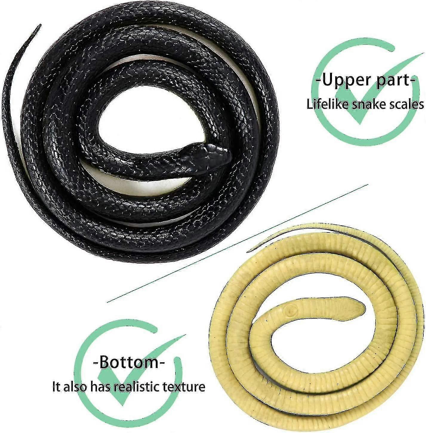 Realistic Rubber Snake Model 50 Inch Long Halloween Fool's Day Tricky ...