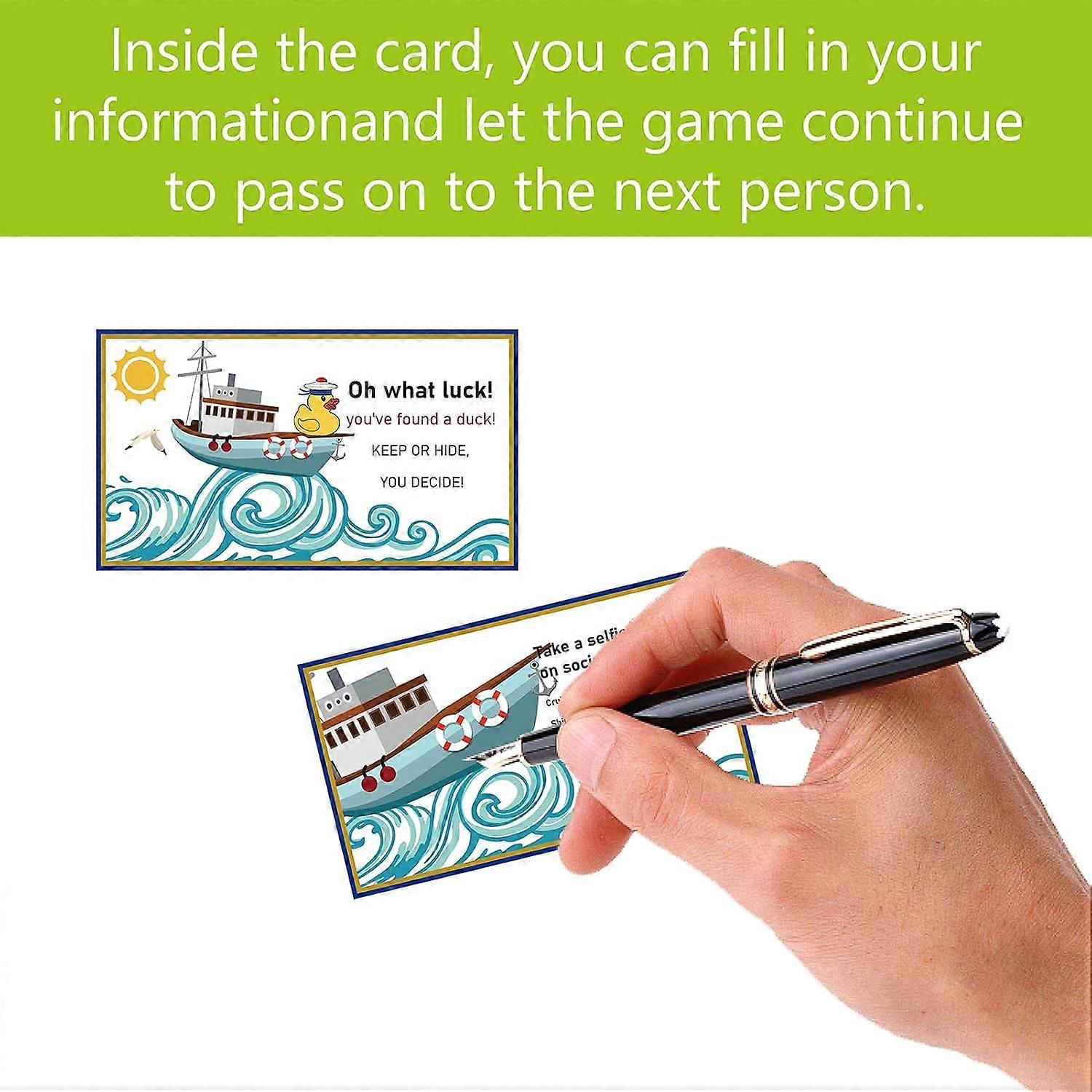 50Pcs You've Been Ducked Cards Cruising Rubber Duck Tag Cruise Duck ...