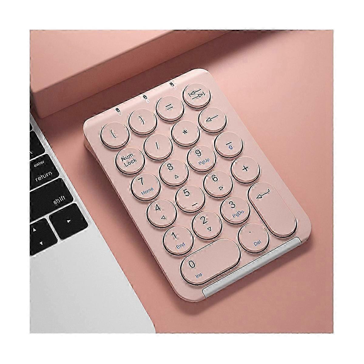Wireless Number Pad Bluetooth Numeric Keypad Round Keycaps Numpad 22 ...