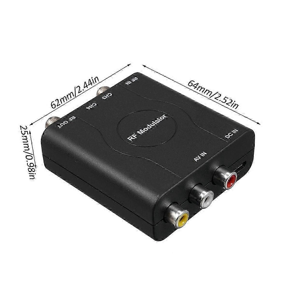 RF Modulator AV to RF Converter M61A AV TO RF CH3/CH4 Channels Video ...