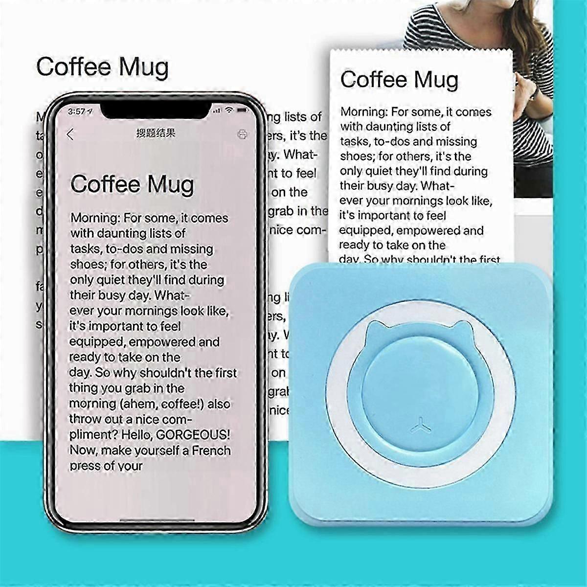 Mini Label Printer Thermal Portable Printer Inkless Sticker Paper ...