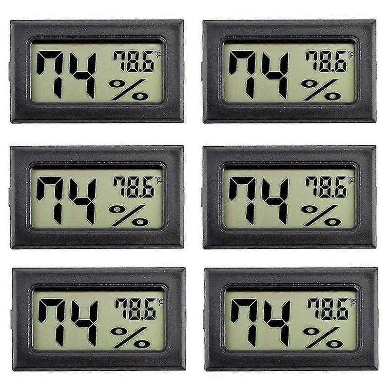 6pack Mini Hygrometer Indoor Humidity Meter Hygrometer Digital ...