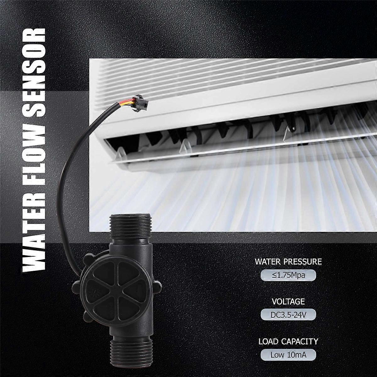 Water Flow Sensor DN25 DC3.5-24V 1 Inch 2-100L/Min Hall Flowmeter ...