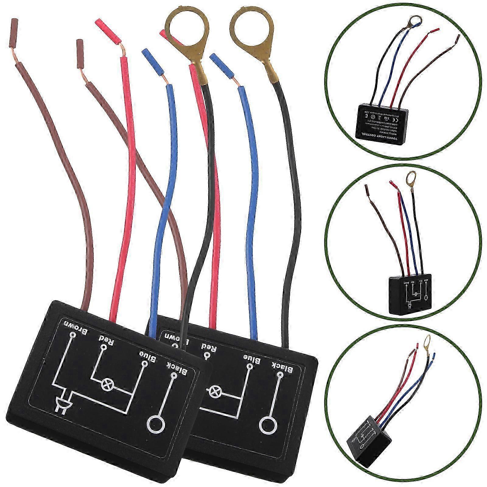 2 Pcs Lamp Switch Touch Light Switch Dimmer Touch Sensor Switch Table ...