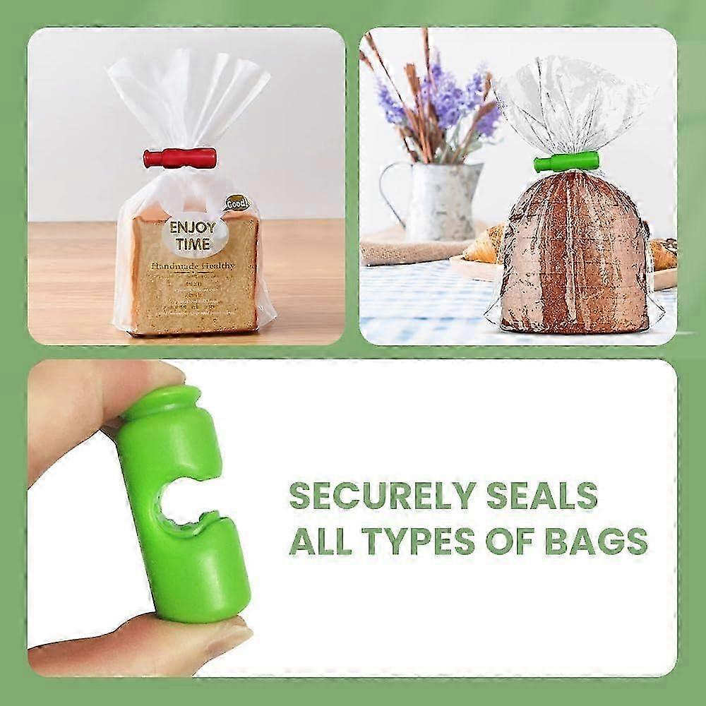 Bag Clips, Snack Bread Sealing Clip, Squeeze and Lock Bread Bag Clips ...