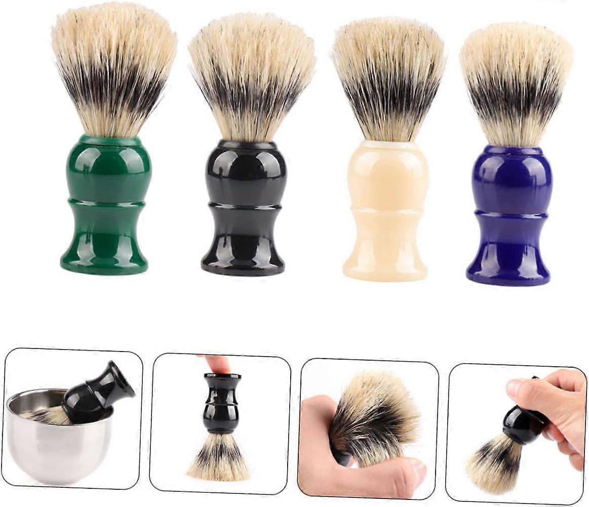 4piece shaving brush set for men, razor shaving foam, boar bristle face ...