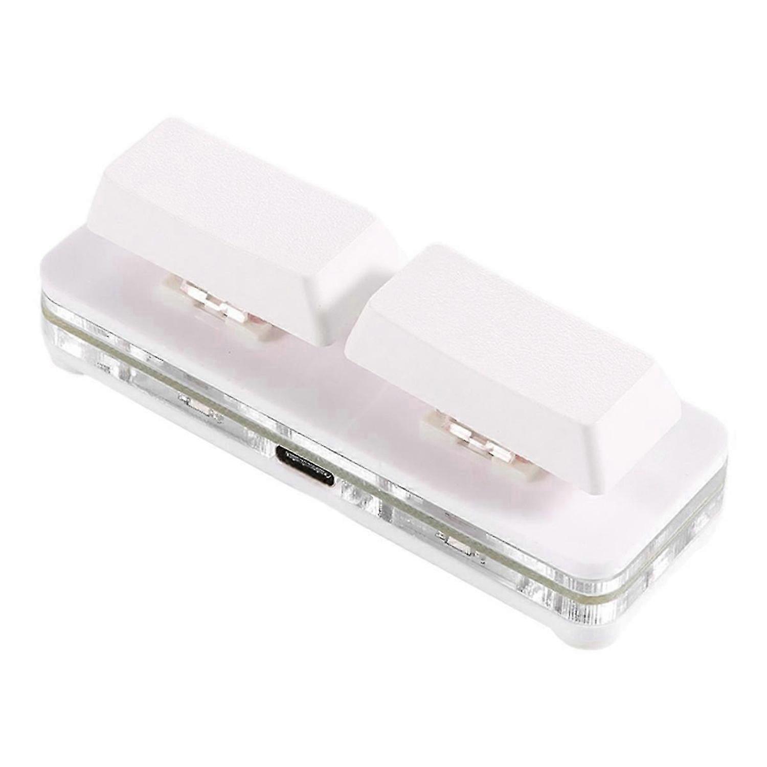 2 Key Custom Shortcut Keyboard USB Hot Swappable Mechanical Shaft Wired ...
