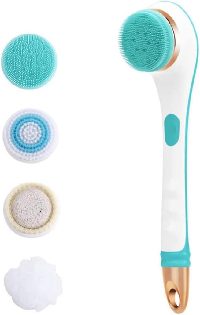Electric Body Brush Shower Massage Exfoliating Scrubber Soft Silicone ...