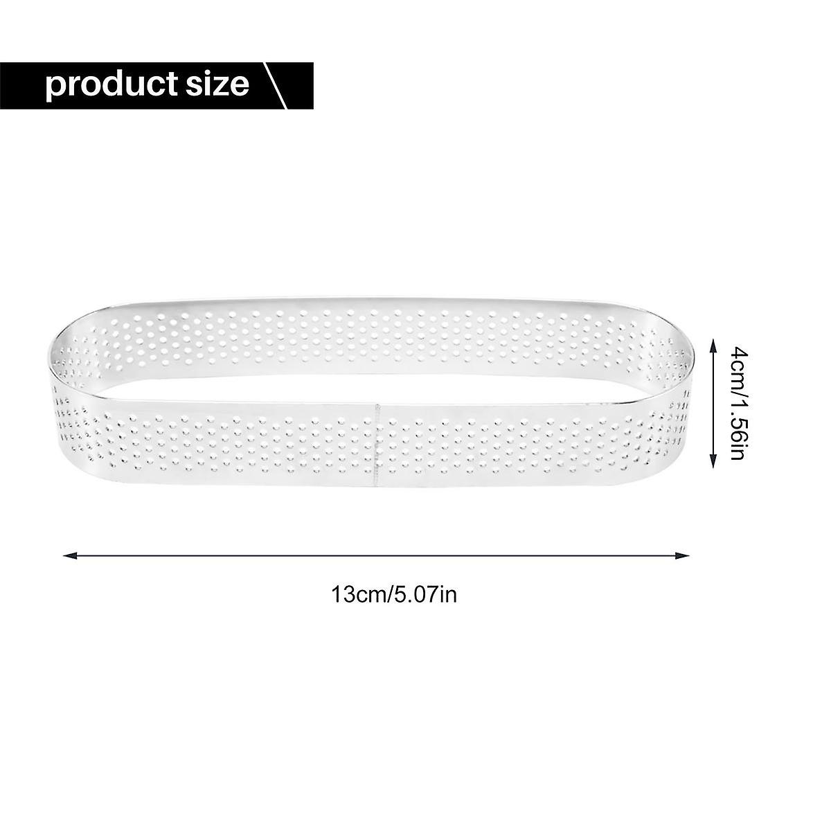 15pcs Oval Tartlet Molds Perforated Tart Molds For Baking Stainless ...