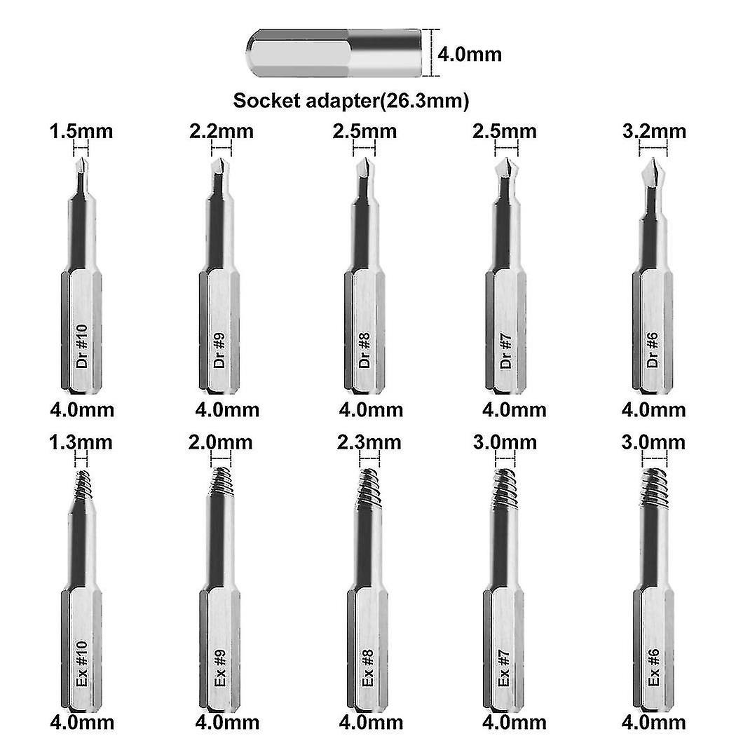 23 Pcs Damaged Screw Extractor Set For Broken Screw Or Bolt, Broken ...