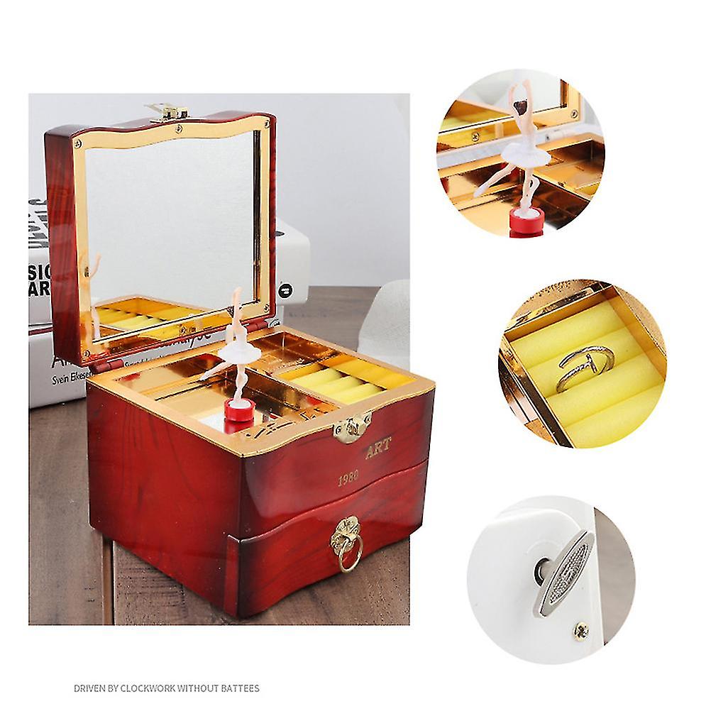Jewelry Storage Solution - Classic Musical Box with Rotating Ballet ...
