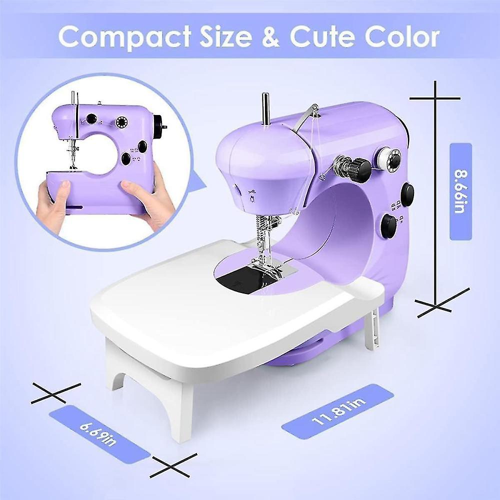 Sewing Machine Portable 2-speed Mini Sewing Machine Beginners Safe ...
