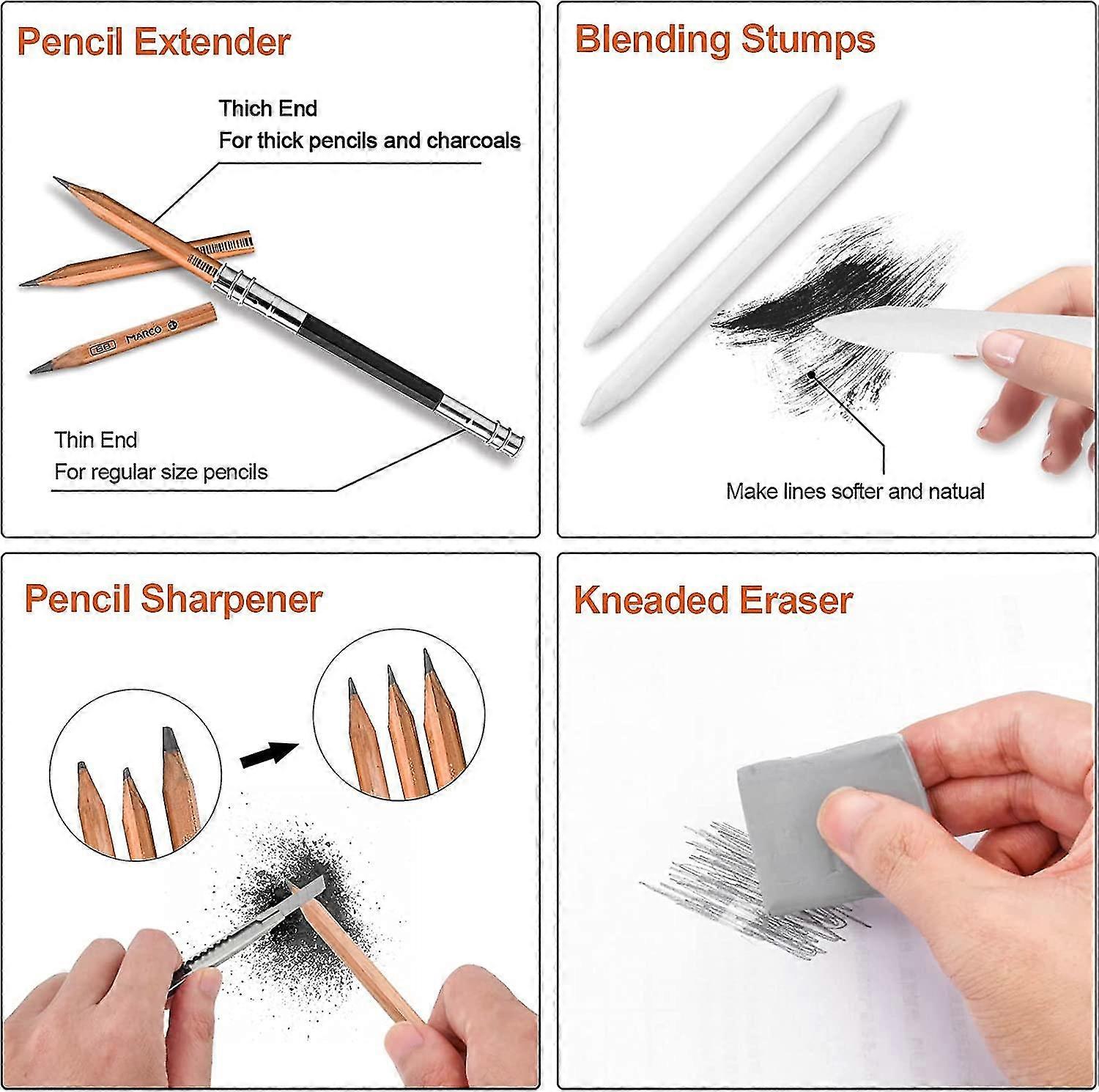 Drawing Pencils, Sketch Pencils Art Supplies Kit For Kids Adults ...