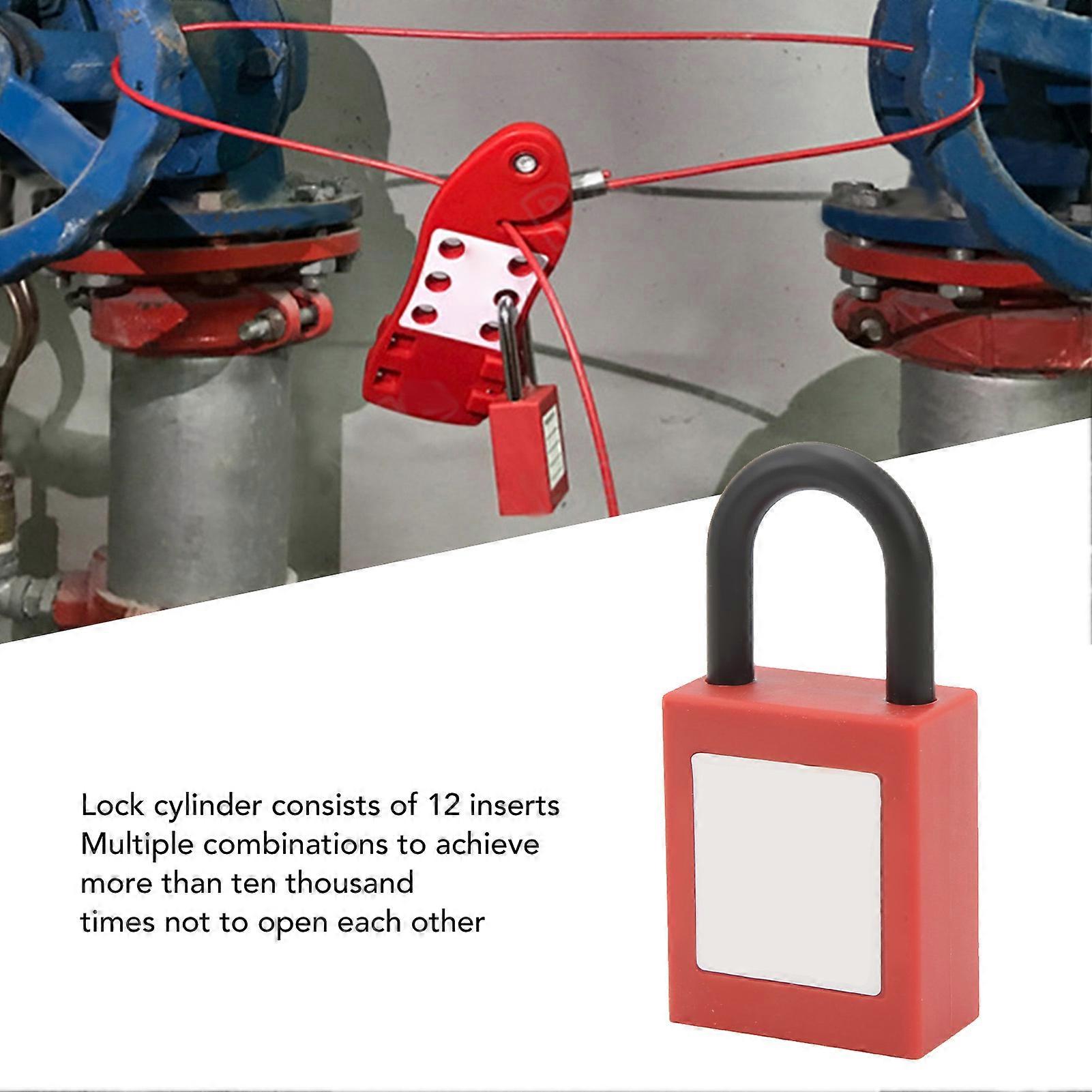 10Pcs Safety Padlock Nylon Short Beam Corrosion Rust Resistant Lockout ...