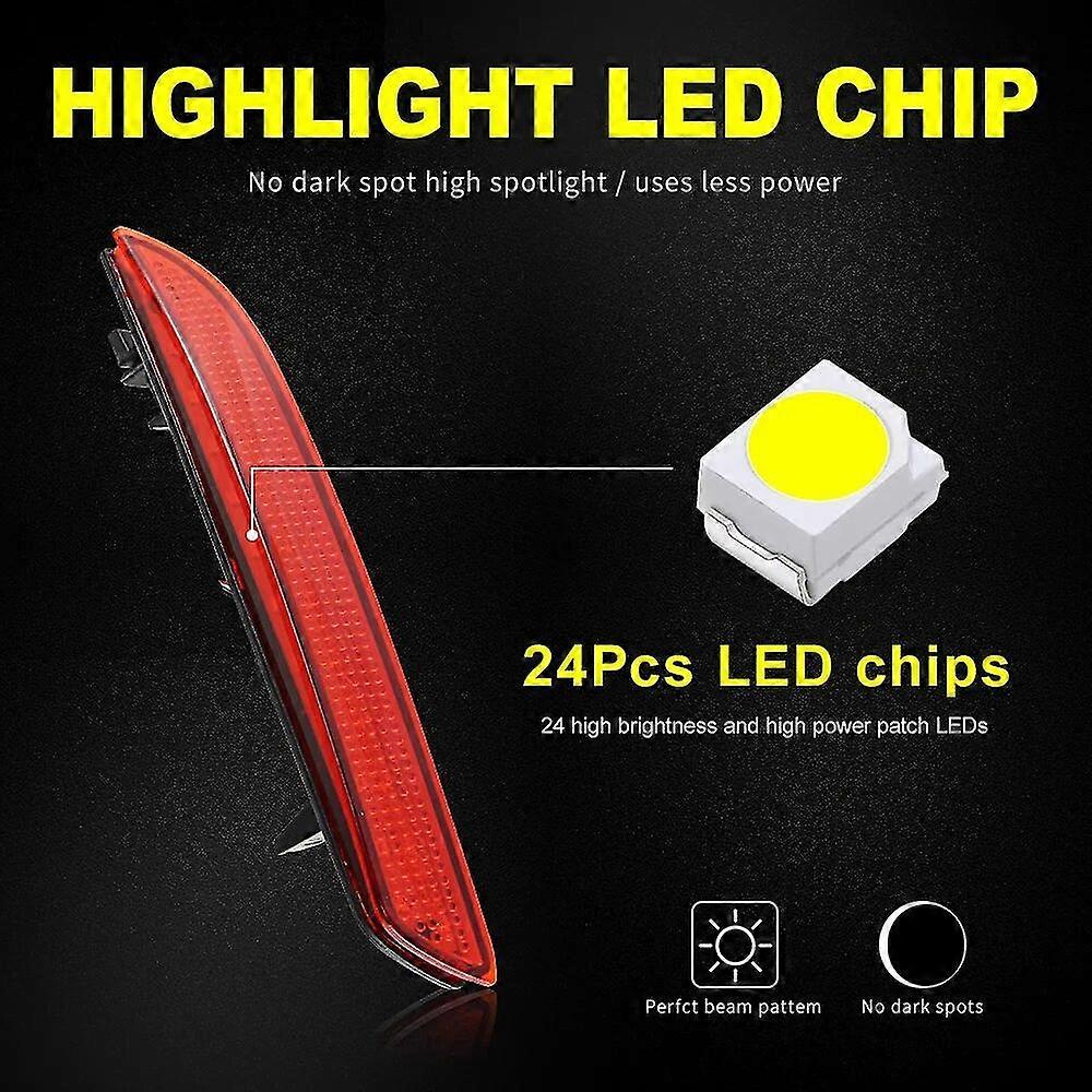 2pcs Rear Bumper Reflector Light For Honda Cr-z Crv Insight Taillight ...