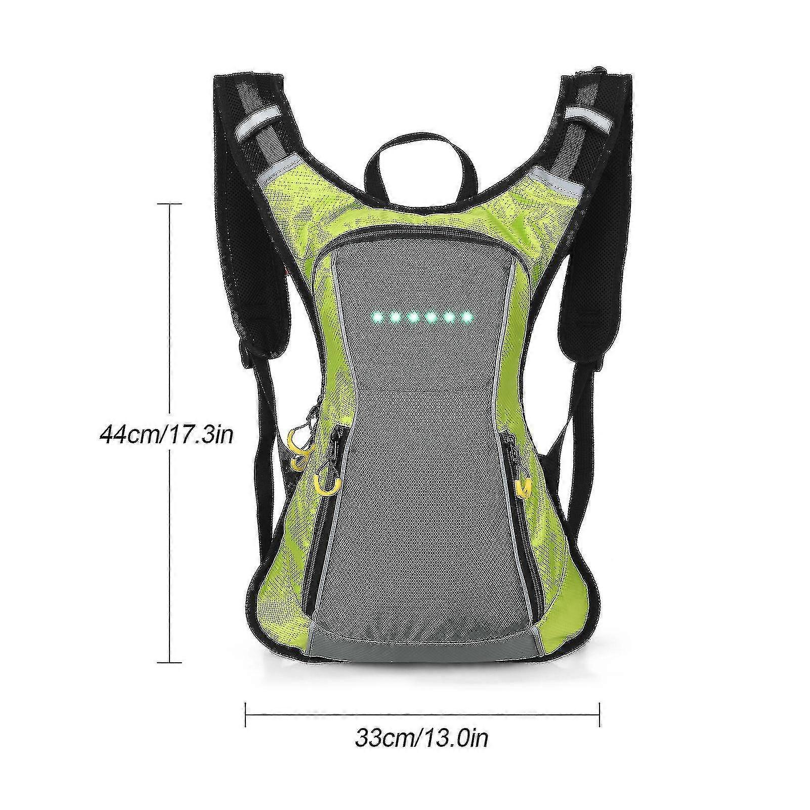LED Turn Signal Backpack IPX5 Waterproof Reflective Backpack with ...