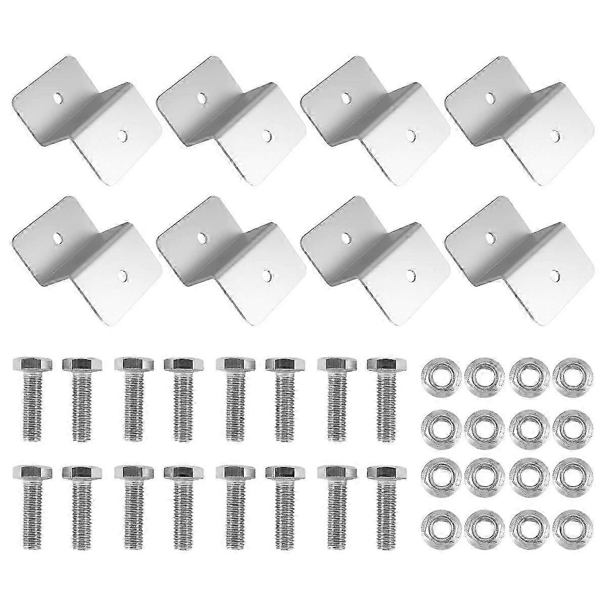 8pcs Solar Panel Mounting Bracket Z Style Aluminum Alloy Roof Support ...