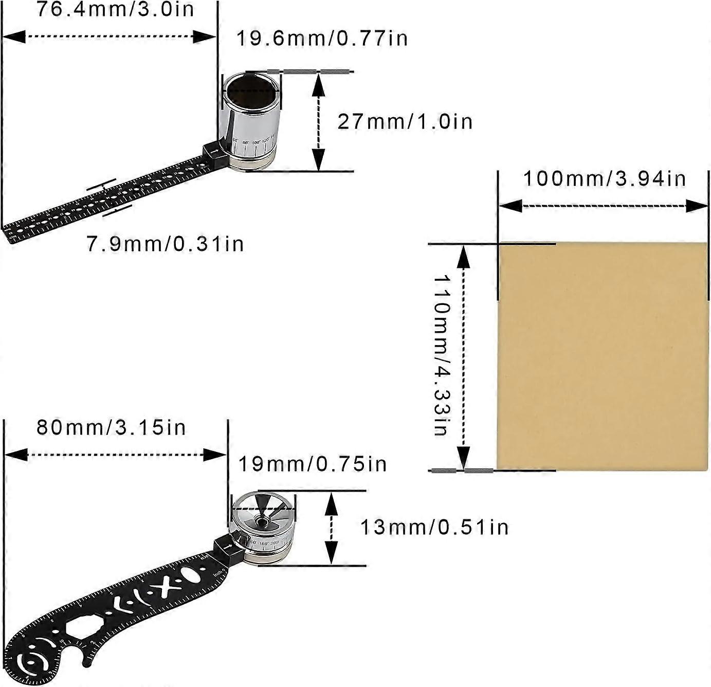 Multi Functional Drawing Ruler,Scale Ruler, All in One, Suitable for ...