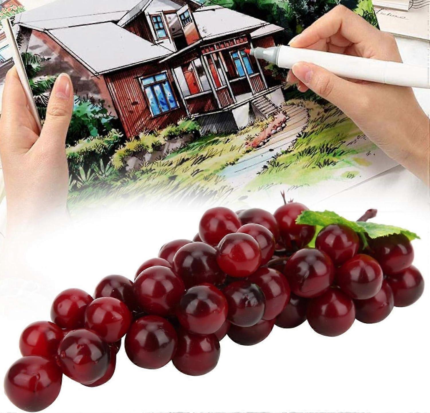 Grapes Cluster Rubber Frosted Grape Bundles Decorative Grapes Bunches ...