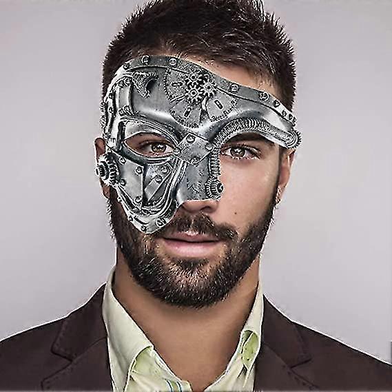 Steampunk Metal Cyborg Venetian Mask, Masquerade Mask For Halloween ...