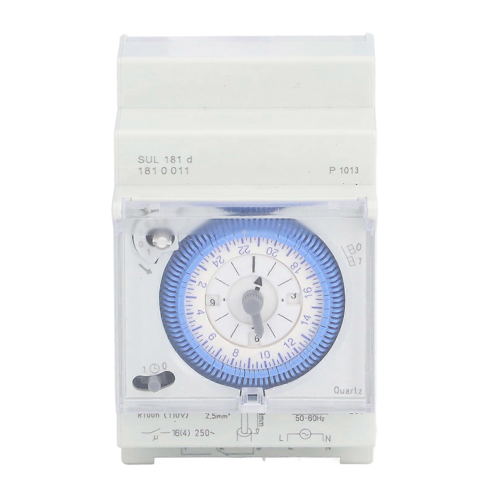 Mechanical Timer Switch 24 Hours Time Switch DIN Rail with Power ...