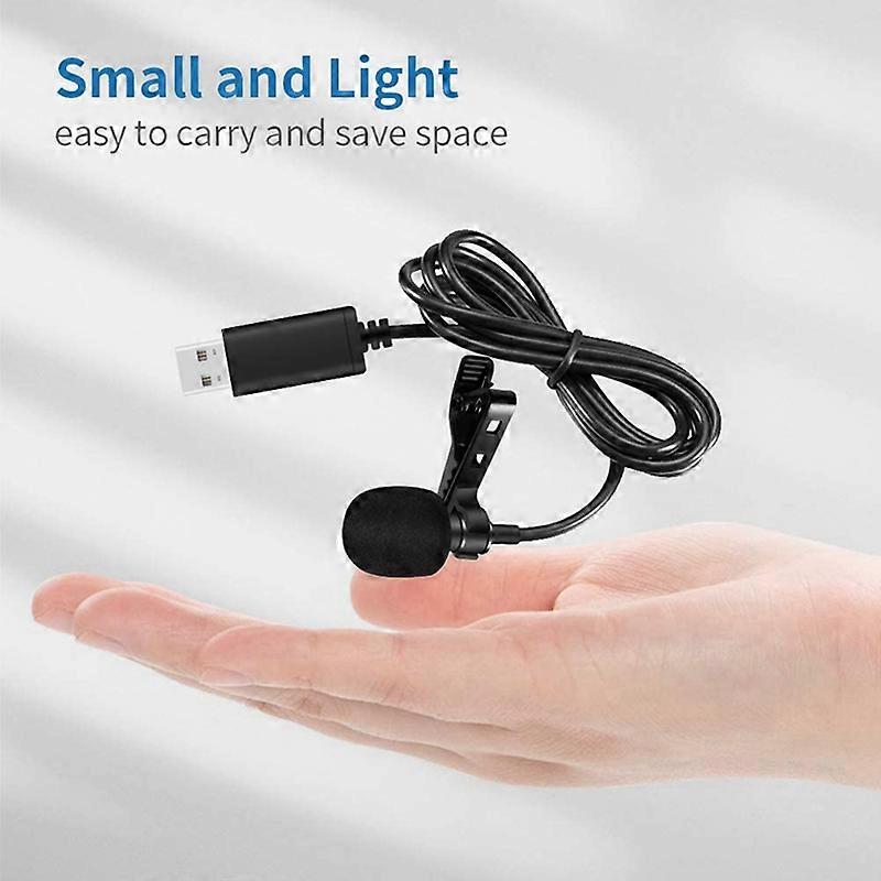 Universal USB Microphone Lavalier Microphone Clip-on Computer Mic Plug ...