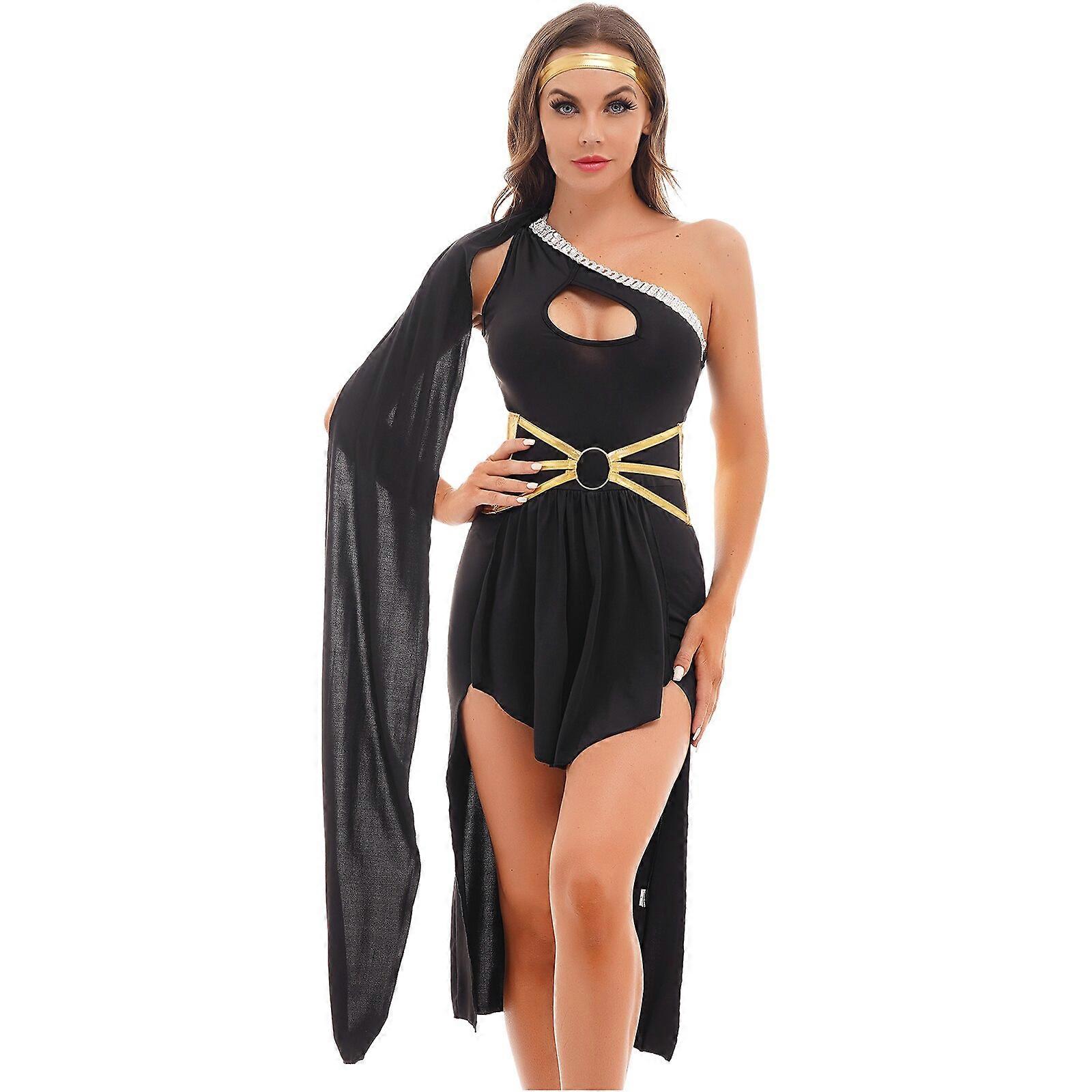 Ancient Greek Goddess s Costume Womens One Shoulder Lyrical Dance Dress ...