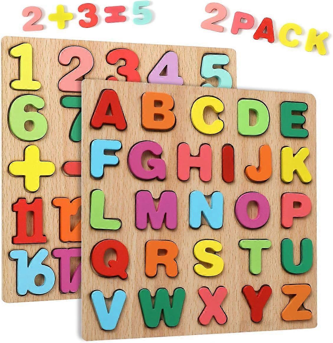 Jigsaw Puzzles for 2 3 4 Year Old Kids with 20-piece Numbers and 26 ...