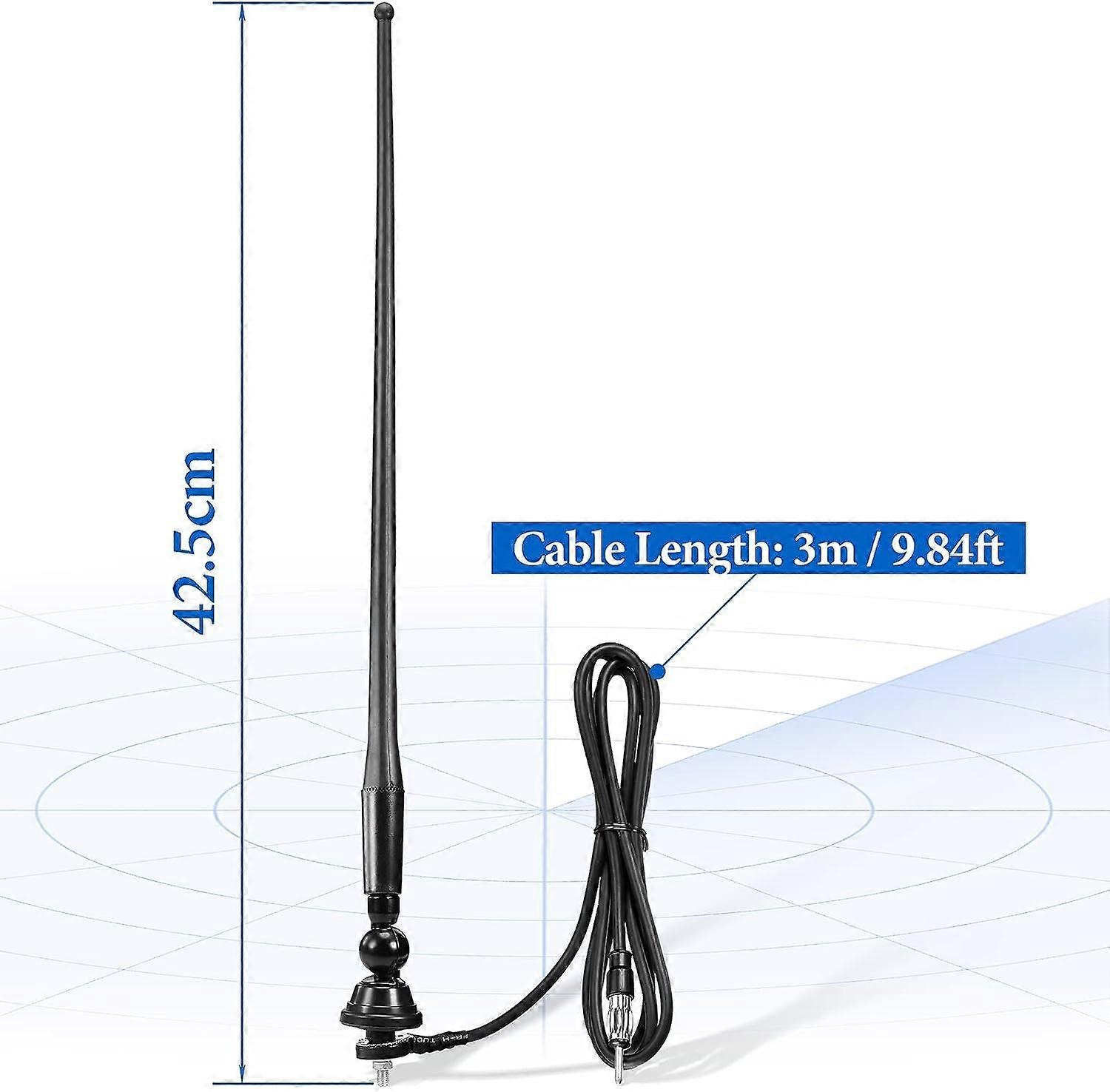 Waterproof Marine Radio Antenna, Flexible Antenna AM FM for Boat, Car ...