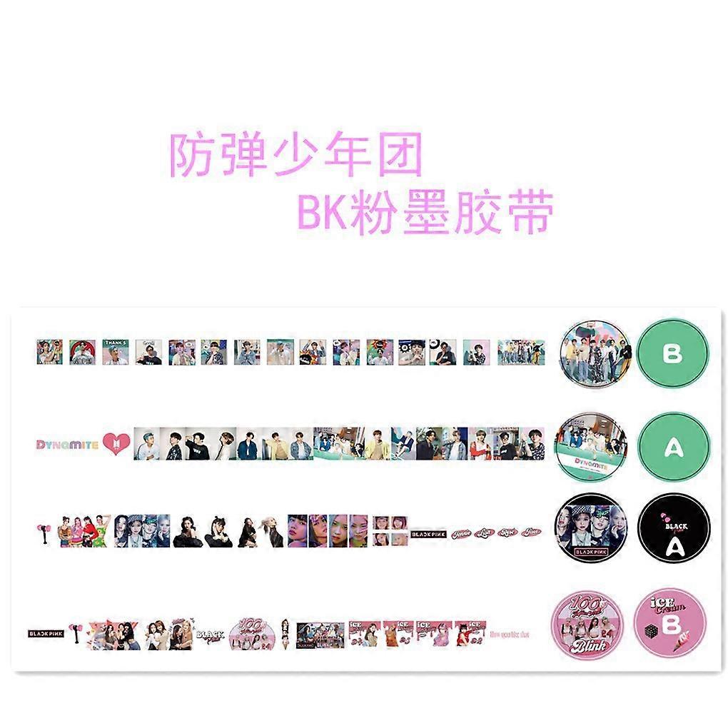 Bombproof Youth Team Dynamite and Paper Tape BlackP Pink Star Surrounding Same Stationery ...