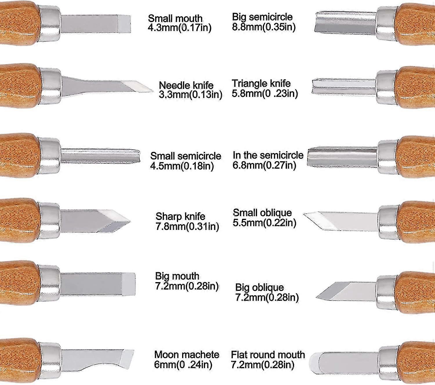 Wood Carving Tools With Sharpening Stones Wood Chisels Sk2 Carbon Steel ...