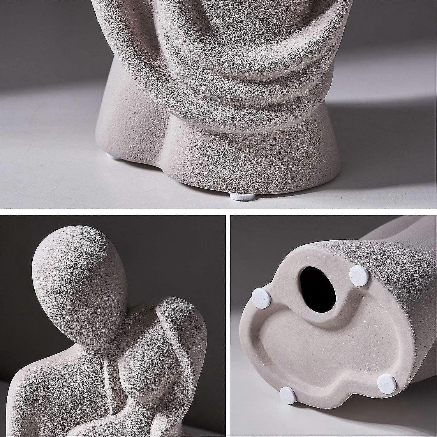 White Ceramic Statue For Shelf Decor, Fjs Love Statue Home Decoration ...