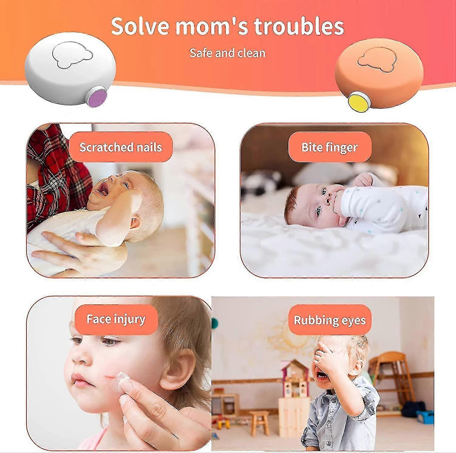 Electric Baby Nail File Electric Baby Nail Cutter Kit Baby Scissors ...