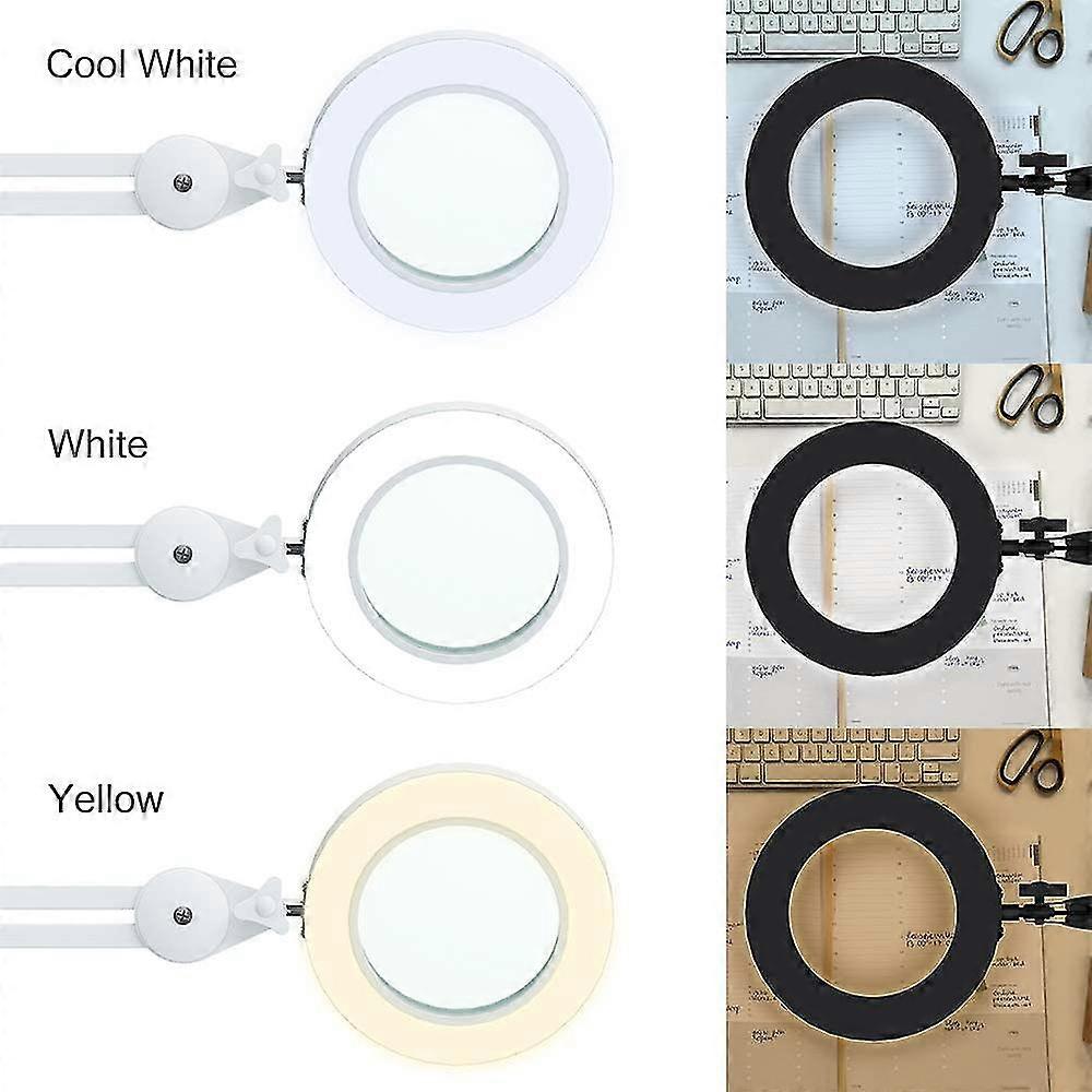 Led Lupenleuchte, Arbeitsplatzlampe, 5 Dioptrien Lupe Mit Licht - Mit ...