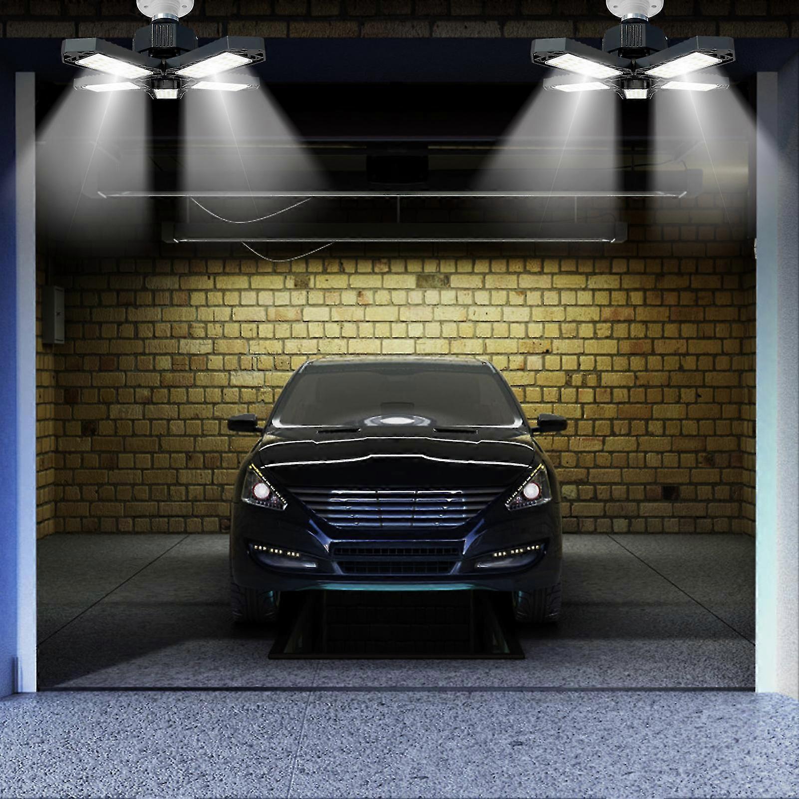 Led Basement Light Panels Garage Lighting With 5 Adjustable Panels For ...